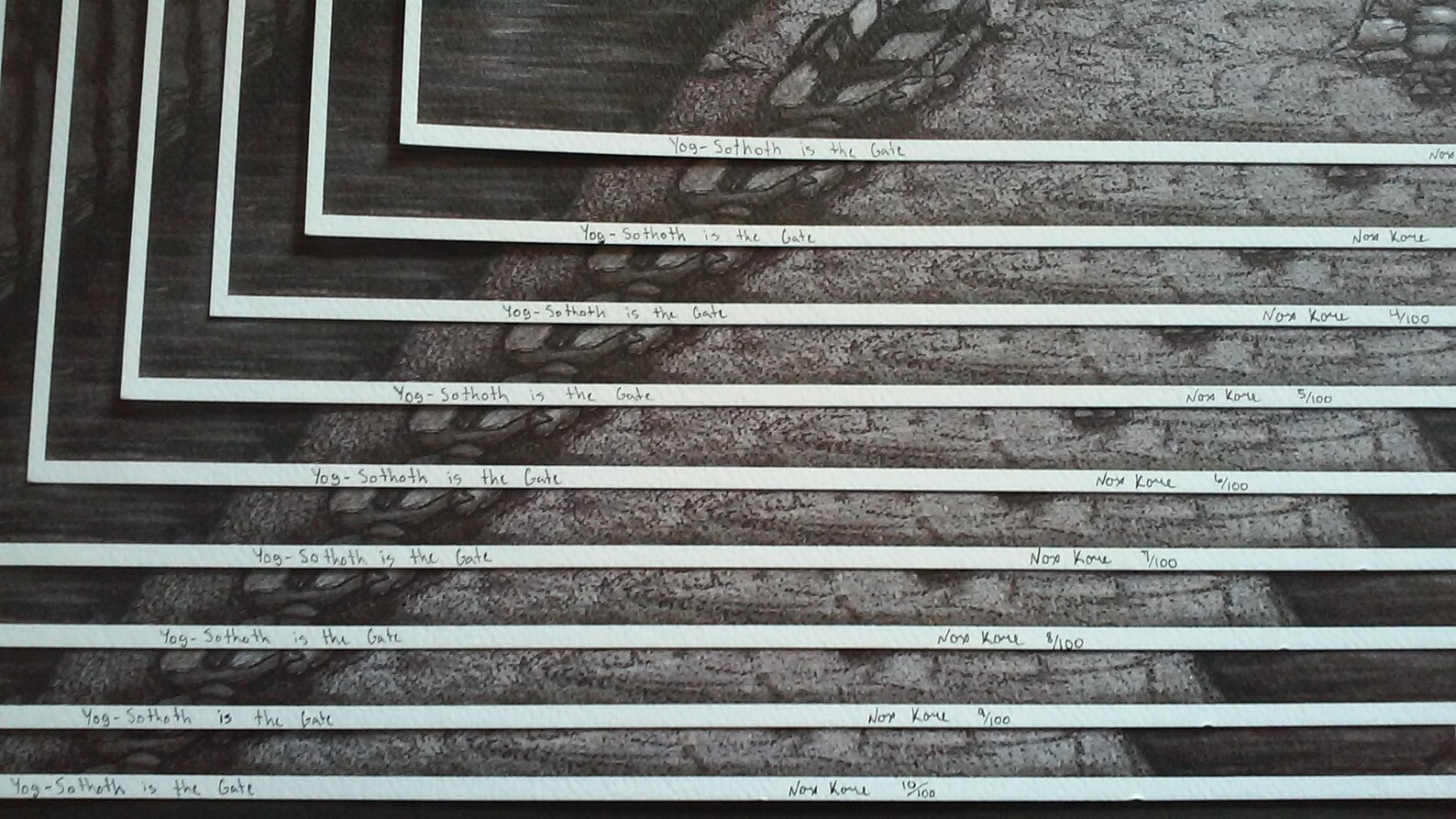 Lovecraftian Monolith 11x14 Inch Colored PRINT, Cthulhu, Dagon ...