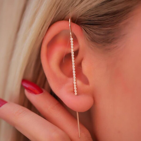 Ear Pin Earrings - Etsy