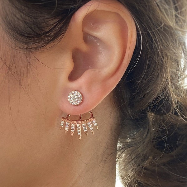 Front Back Earrings - Etsy