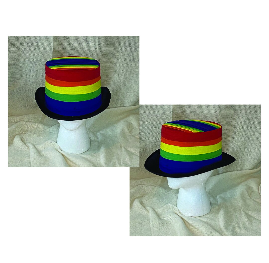 Rainbow Pride Top Hat - Etsy