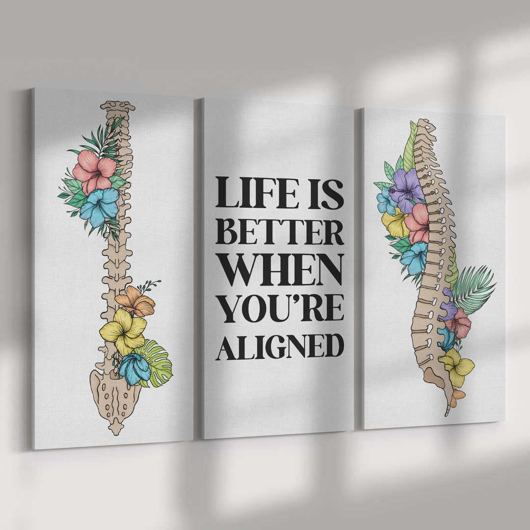 Life is Better When You're Aligned 3 Piece Canvas Set | Chiropractic ...