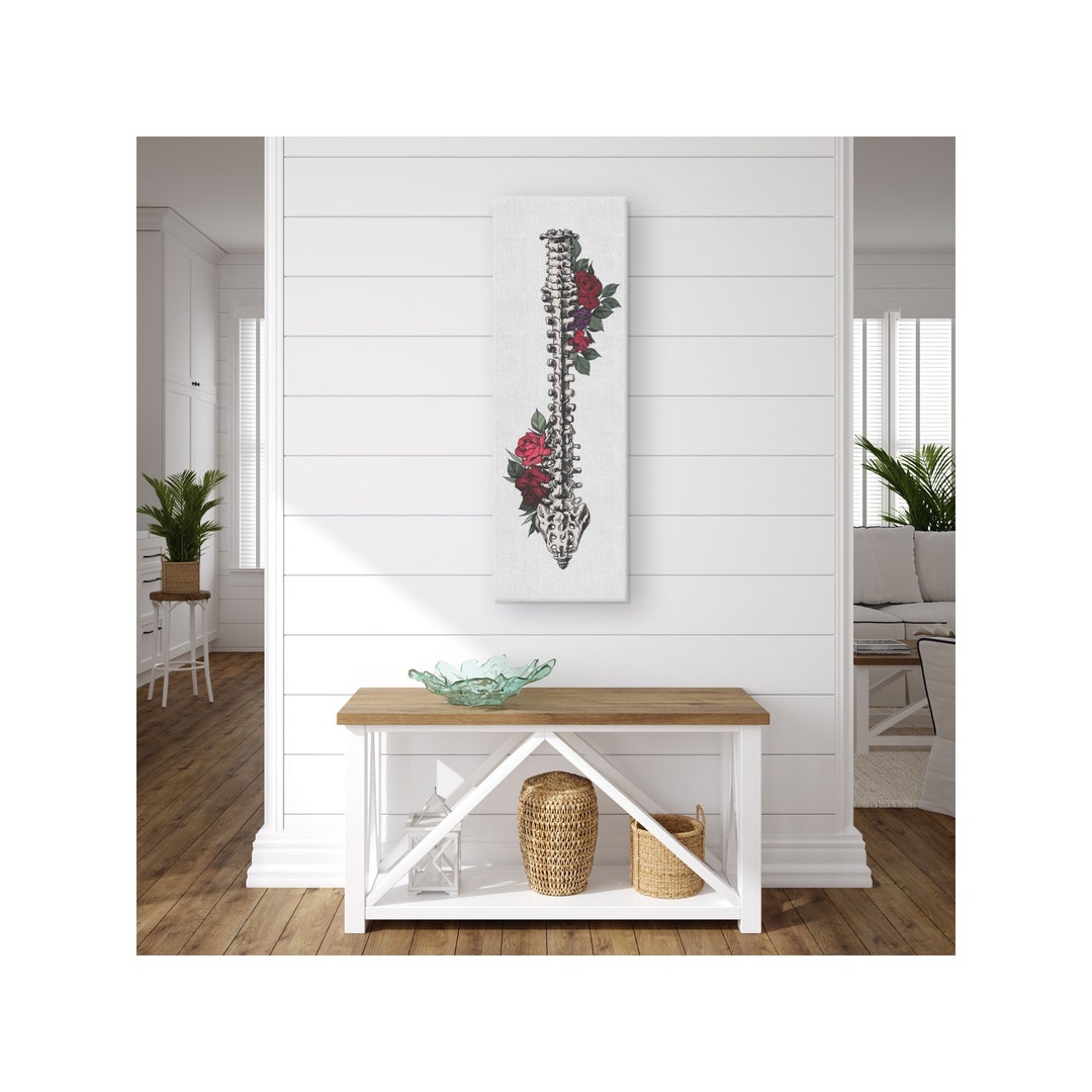 Rose Spine Canvas Wall Art | Anatomy Wall Art | Spine Wall Art | Spine ...