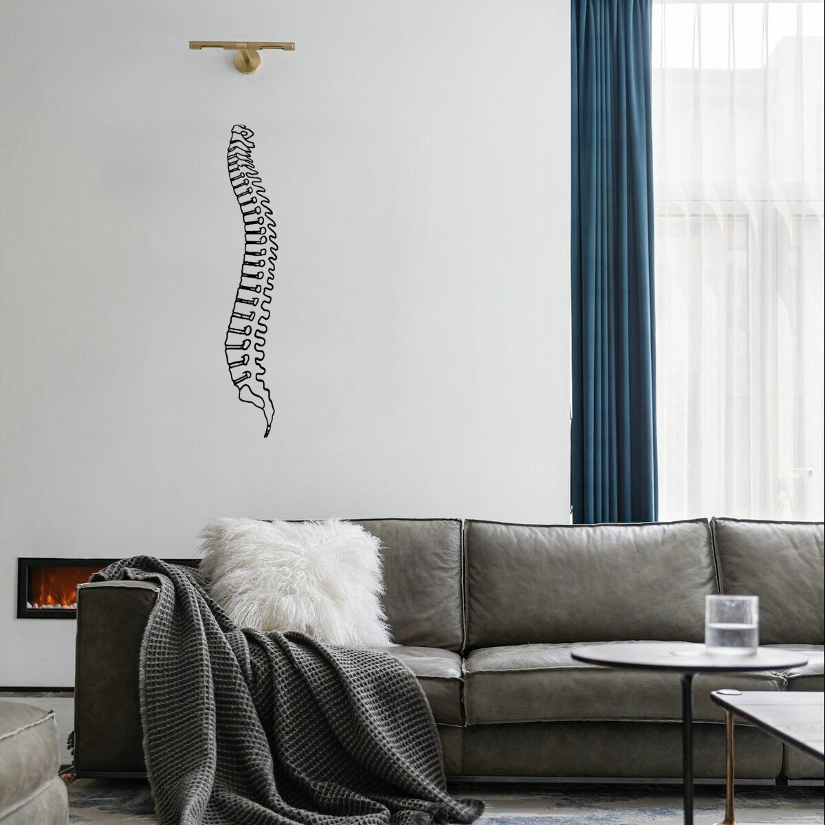 Spine Wall Art | Metal Wall Art Drawing | Chiropractic Wall Art | Spine ...
