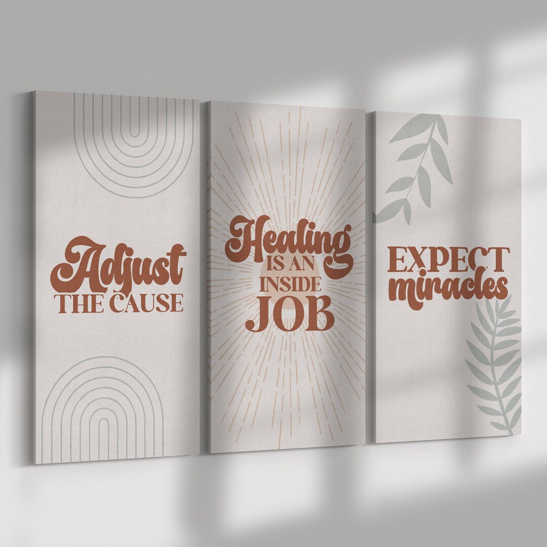 Chiropractic Quotes 3 Piece Canvas Set | Chiropractic Wall Art ...