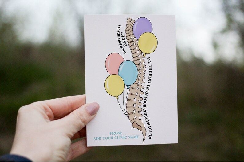 Birthday Chiropractic Postcard | Chiropractic Mailer | Chiropractic ...