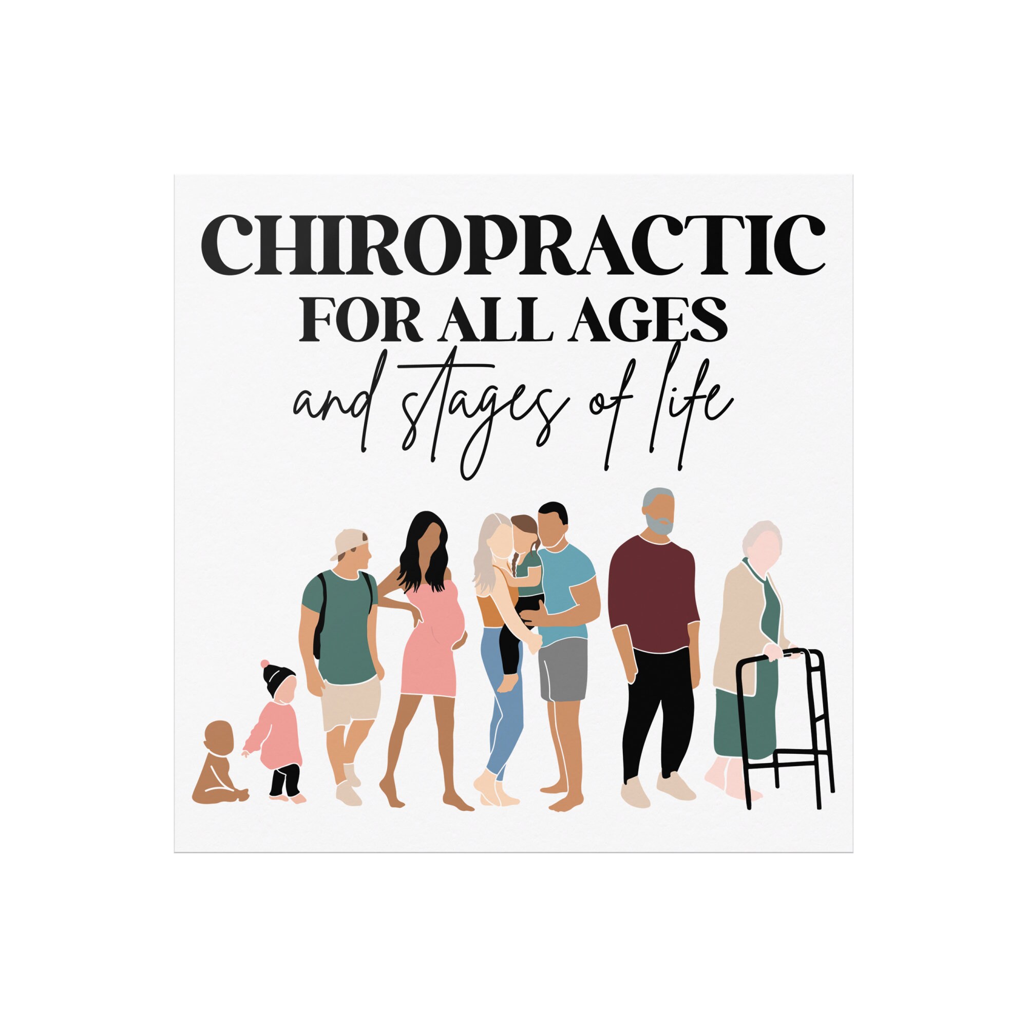 Chiropractic for All Ages | Square Poster | Chiropractic Poster - Etsy