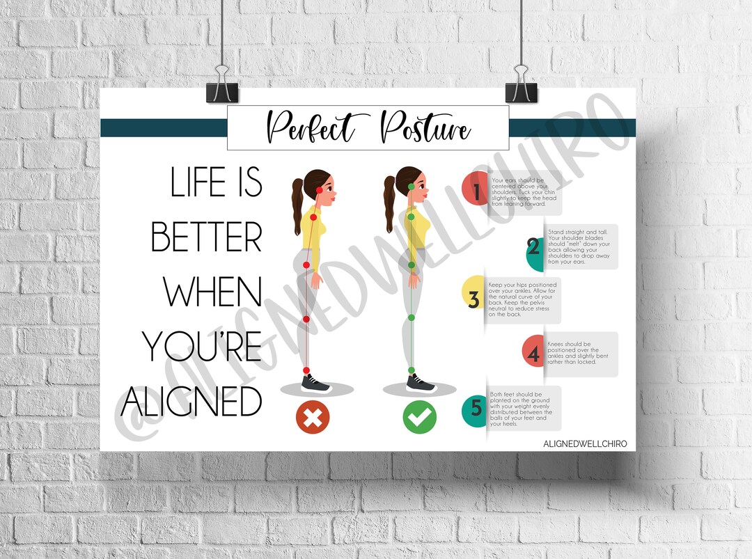 Perfect Posture Poster | Educational Chiropractic Poster - Etsy