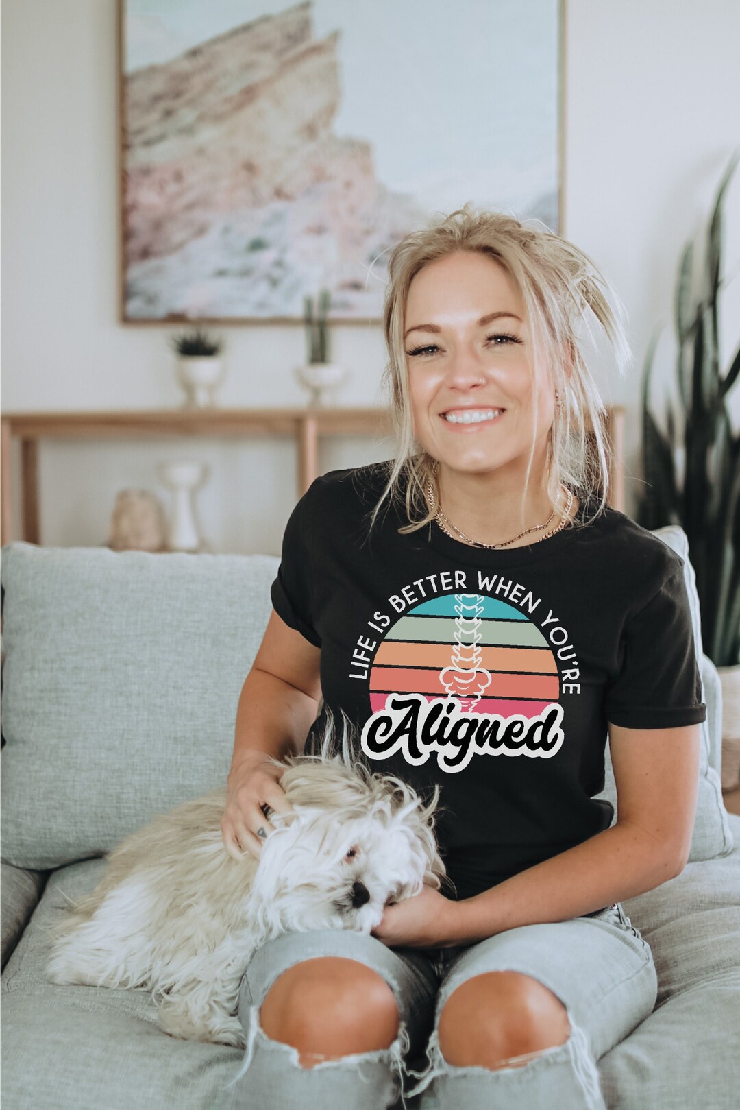 Life is Better Aligned Unisex T-shirt | Chiropractic Tshirt ...