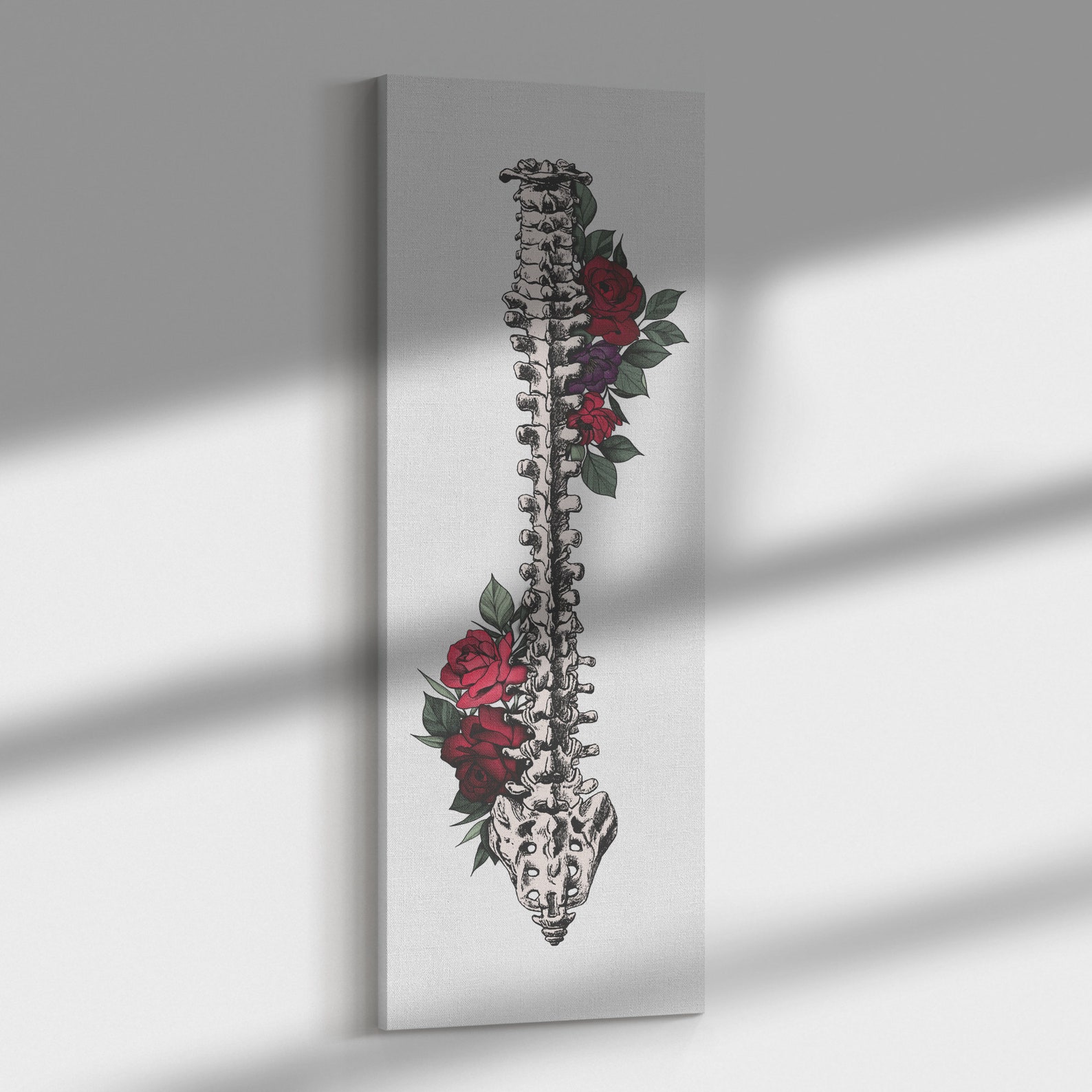 Rose Spine Canvas Wall Art | Anatomy Wall Art | Spine Wall Art | Spine ...
