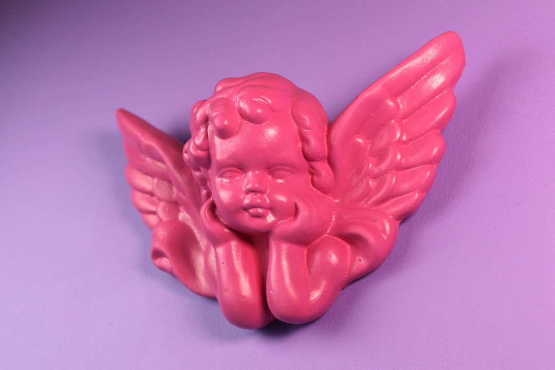 Medium 8x5.5inch - 20x14cm Cupid CHERUB ANGEL Hot Pink Wall Hanging ...