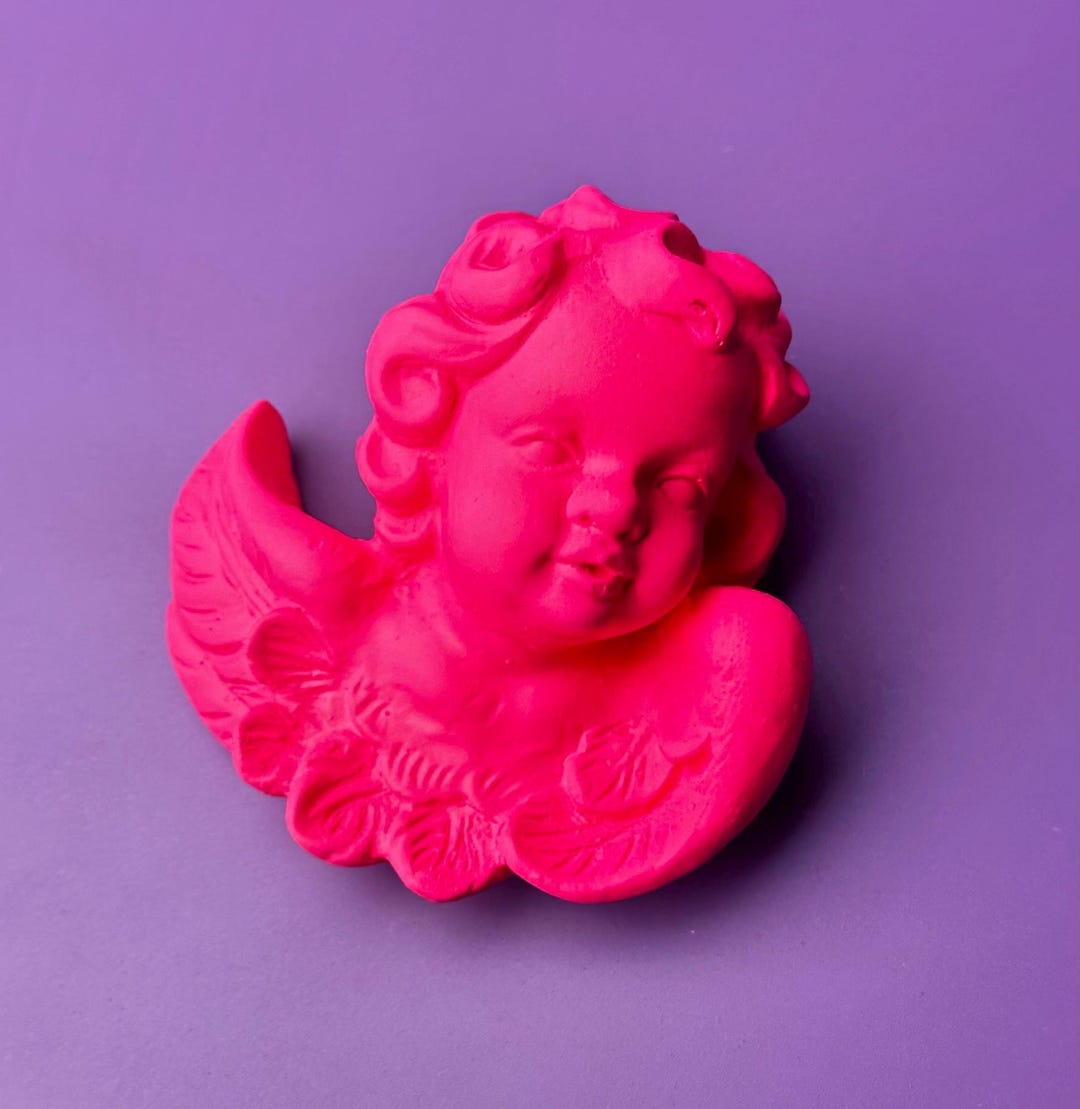 Cherub | Angel | Cupid | NEON | Pink | Fluorescent Pink | Wall Hanging ...