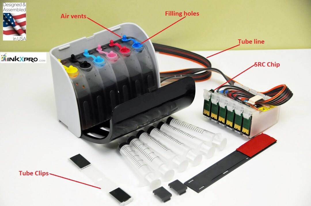 INKXPRO Xpro V Series Continuous Ink System CISS for Epson Artisan 1430 ...