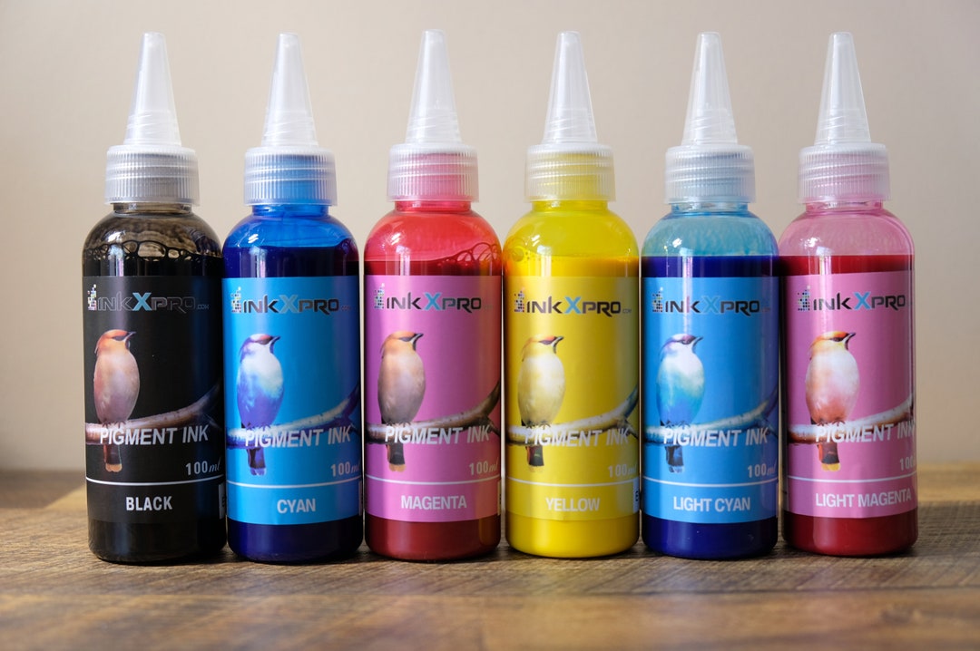 INKXPRO PIGMENT Ink Uv/water Resistant Ink 6x100ml for Epson Artisan ...