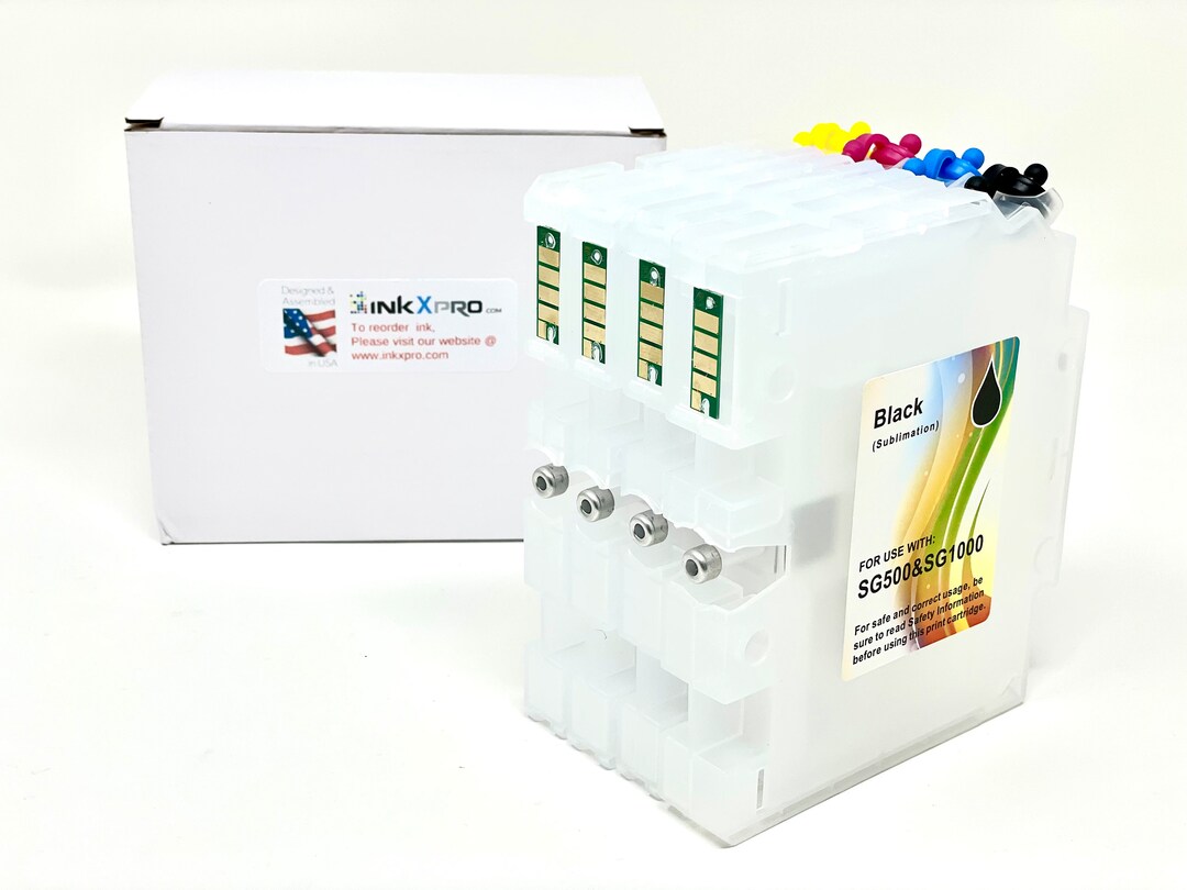 Empty Refillable Cartridges With Single Use Chips for Ricoh SAWGRASS ...