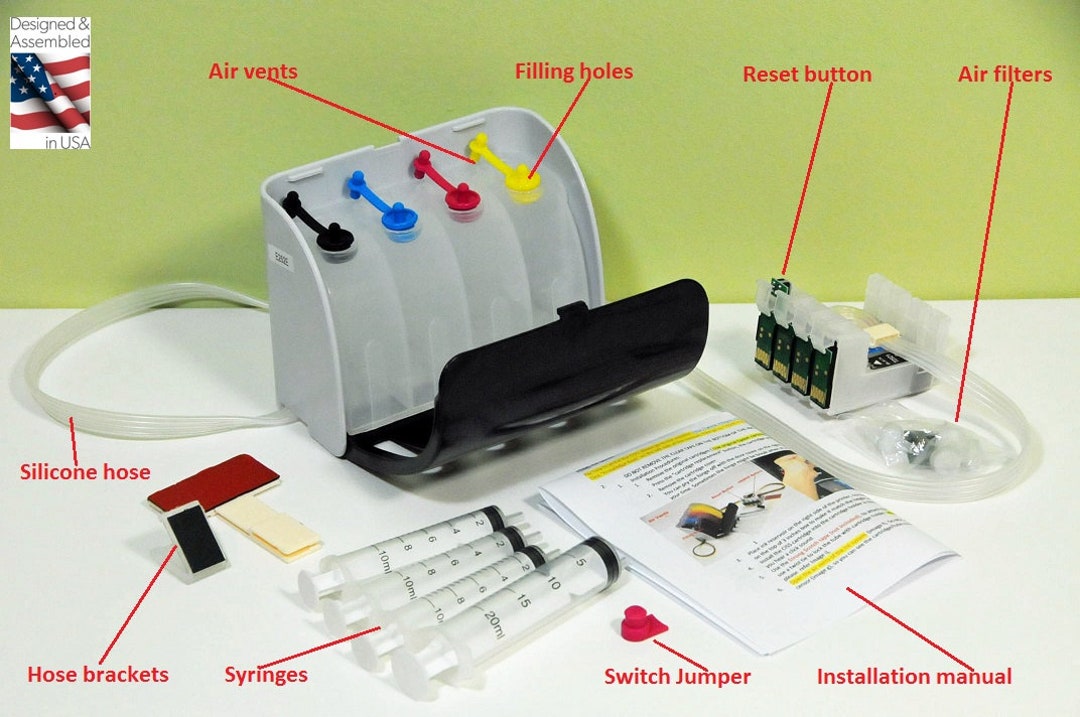 CISS WF7520 7510 7010 Inkxpro V Series Continuous Ink System for EPSON ...