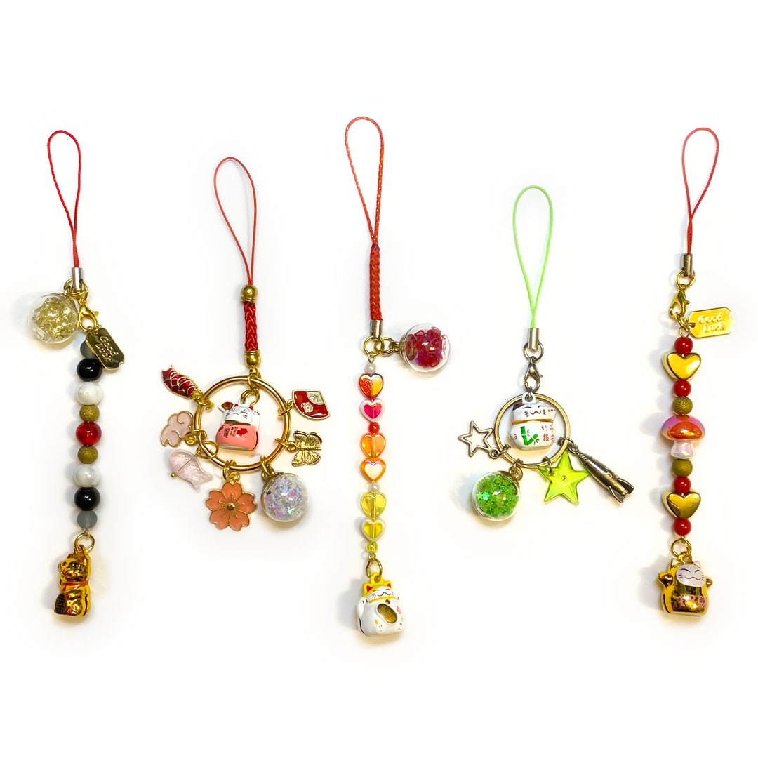 Mixed Lucky Cat Bell Charms or Keychains - Etsy
