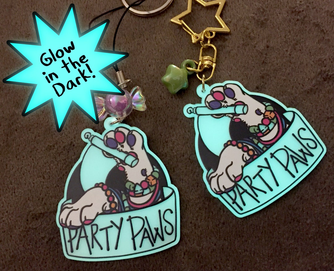 2 Party Paws Raving Cat Glow in the Dark Acrílico - Etsy España
