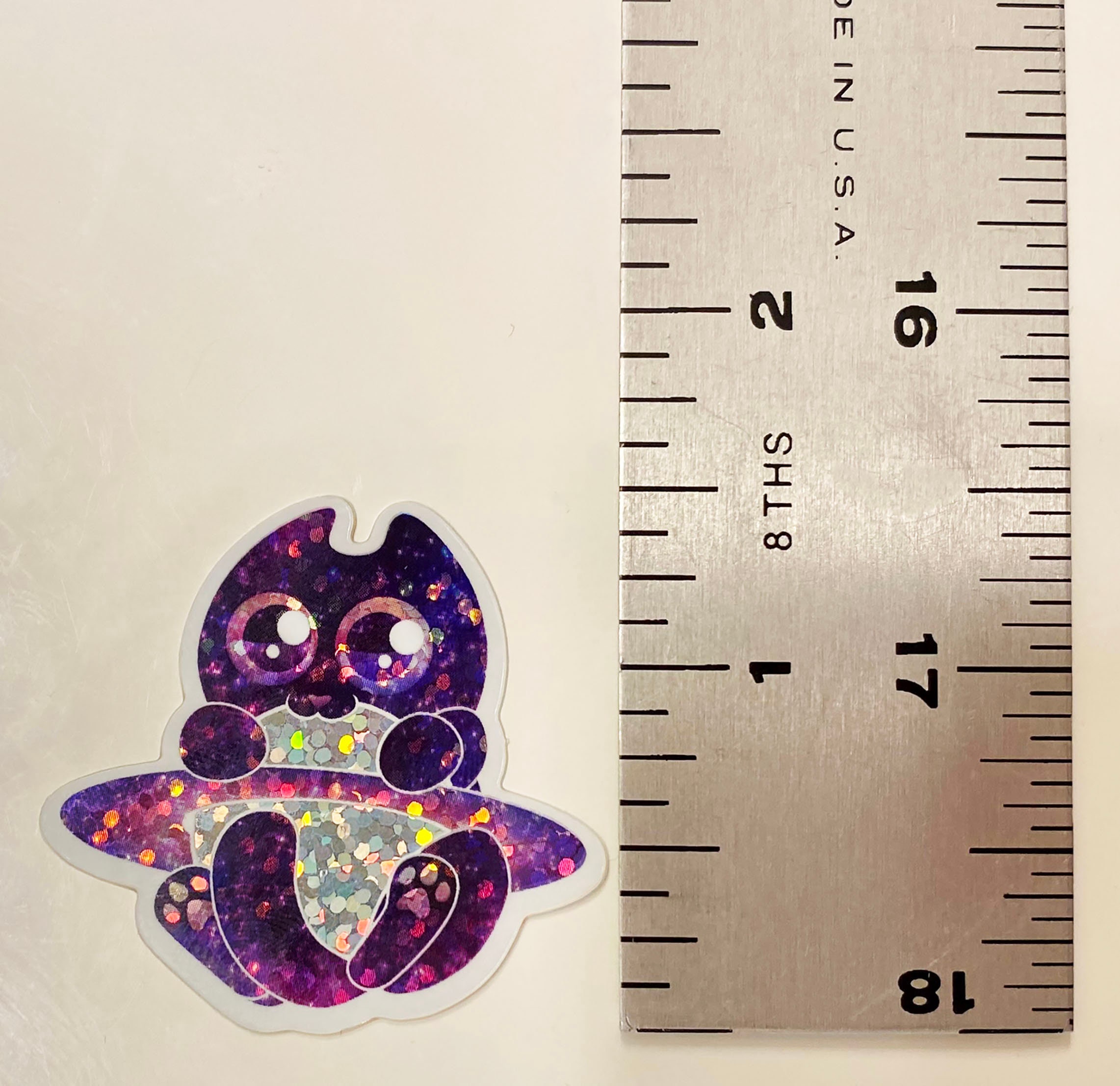 1.6 X 1.5 Void of Space Cat Vinyl Holo Glitter Sticker | Etsy