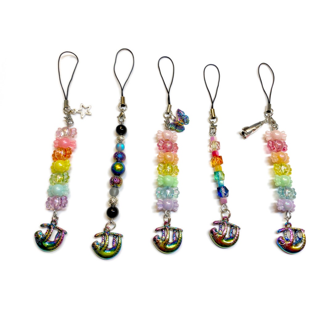 Rainbow Sloth Charms or Keychains - Etsy