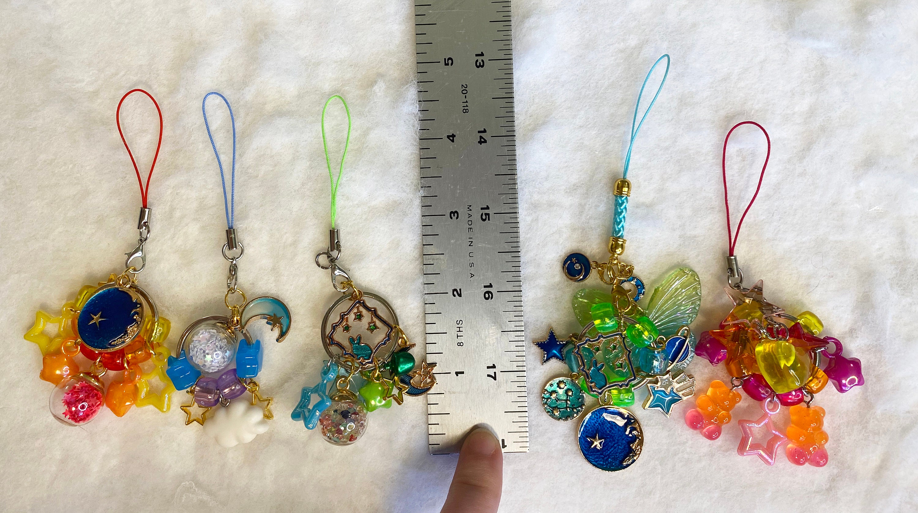 Lunar Rabbit & Celestial Themed Cluster Charms or Keychains - Etsy