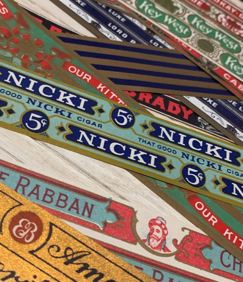 Vintage Cigar Box Labels long - Etsy