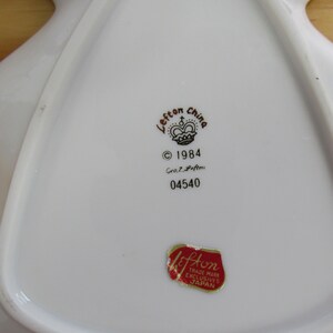 1984 Lefton China Hand Painted Dish #04540 - 8.5" X 7" Pine Tree Shaped ...