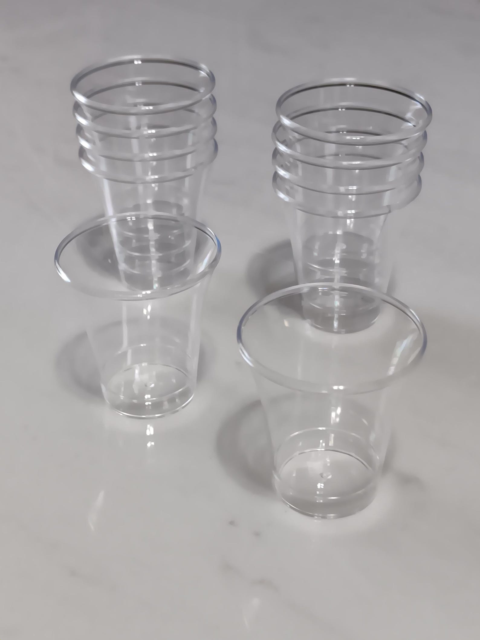 100 Tiny Plastic Cups for Crafting - Mini Drinking Glass Look for ...