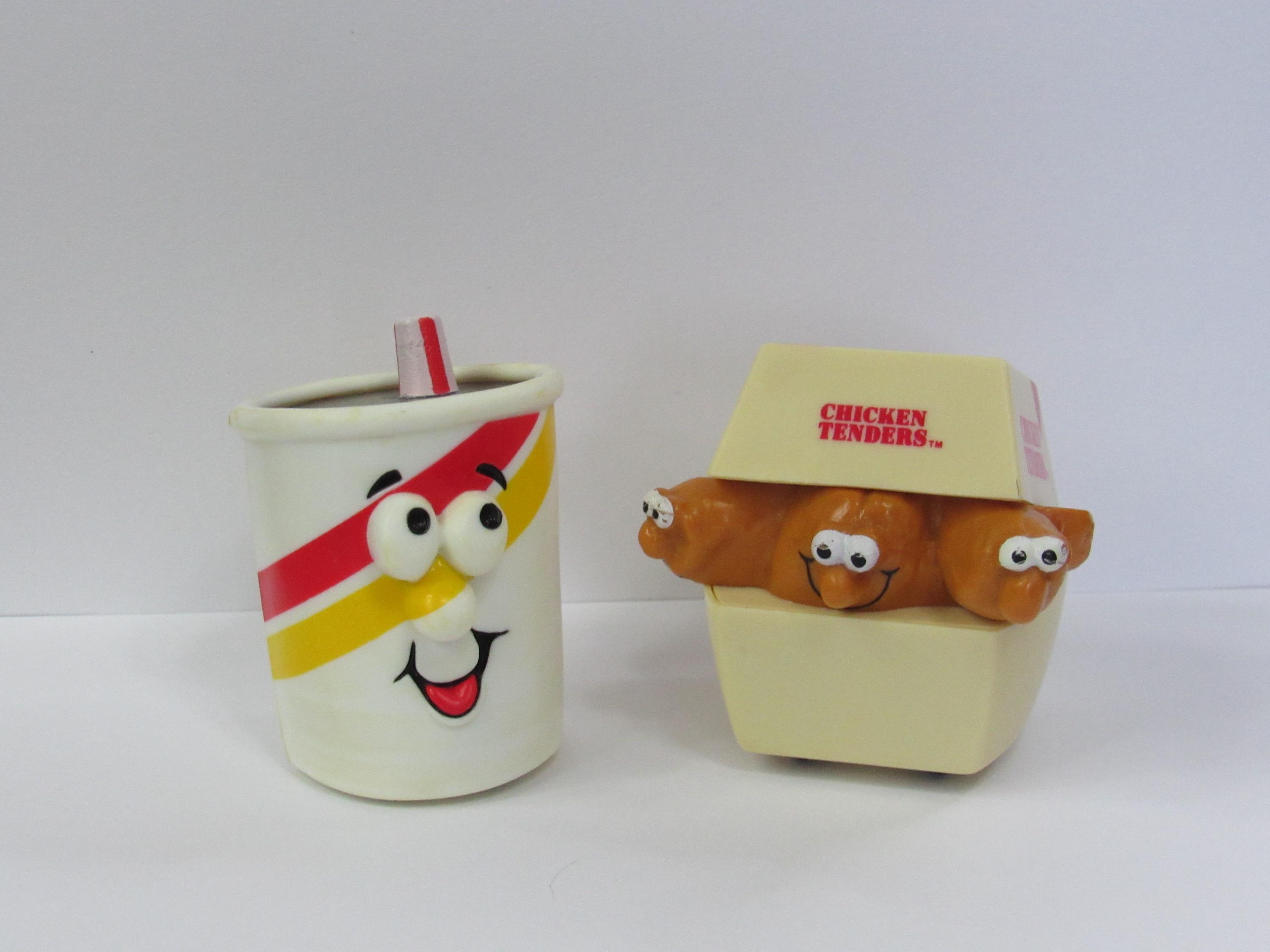 1989 Mcdonald's Happy Meal Toys - Chicken Tenders & a Drink on Wheels ...