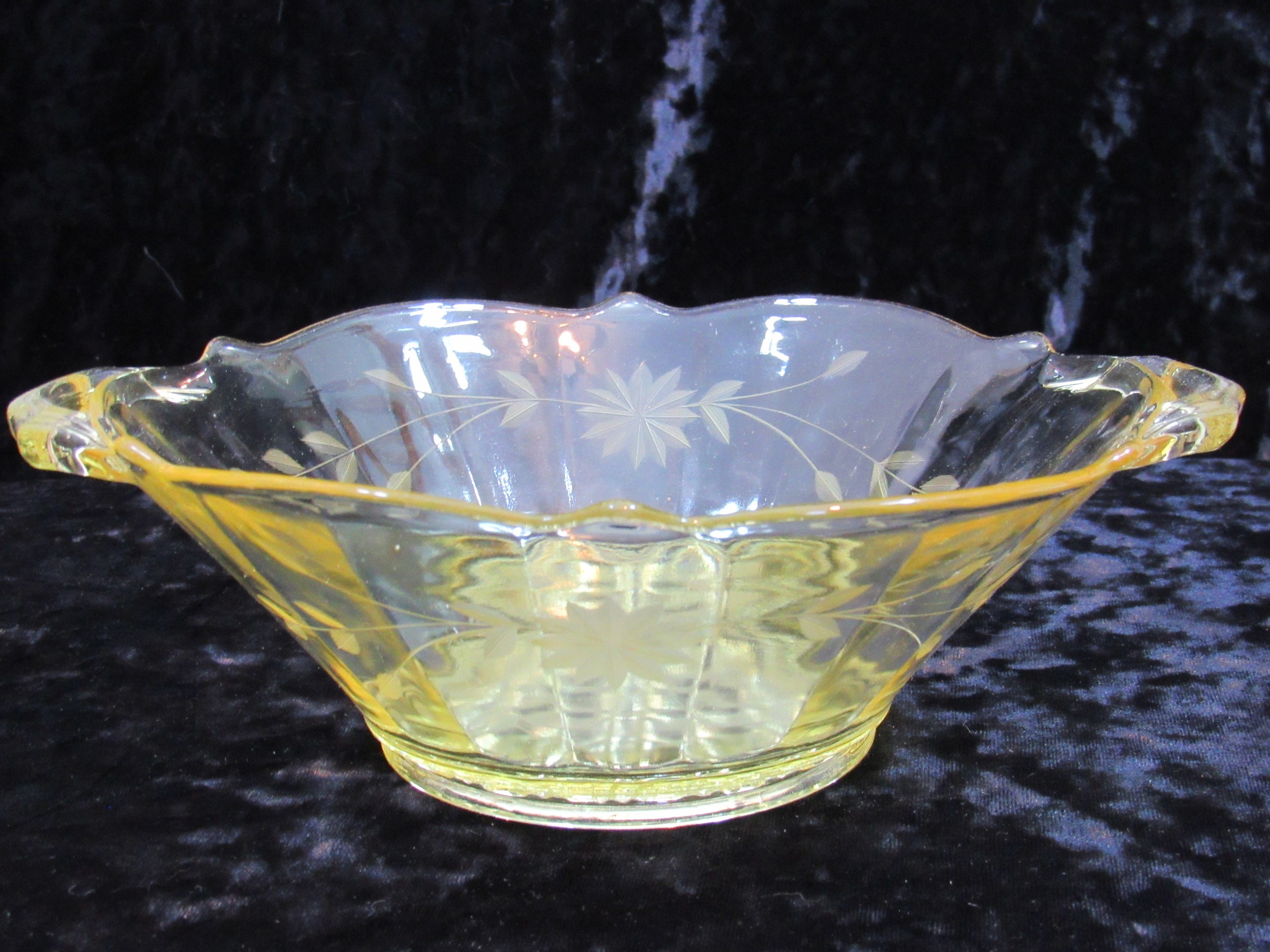 Yellow Depression Glass Bowl