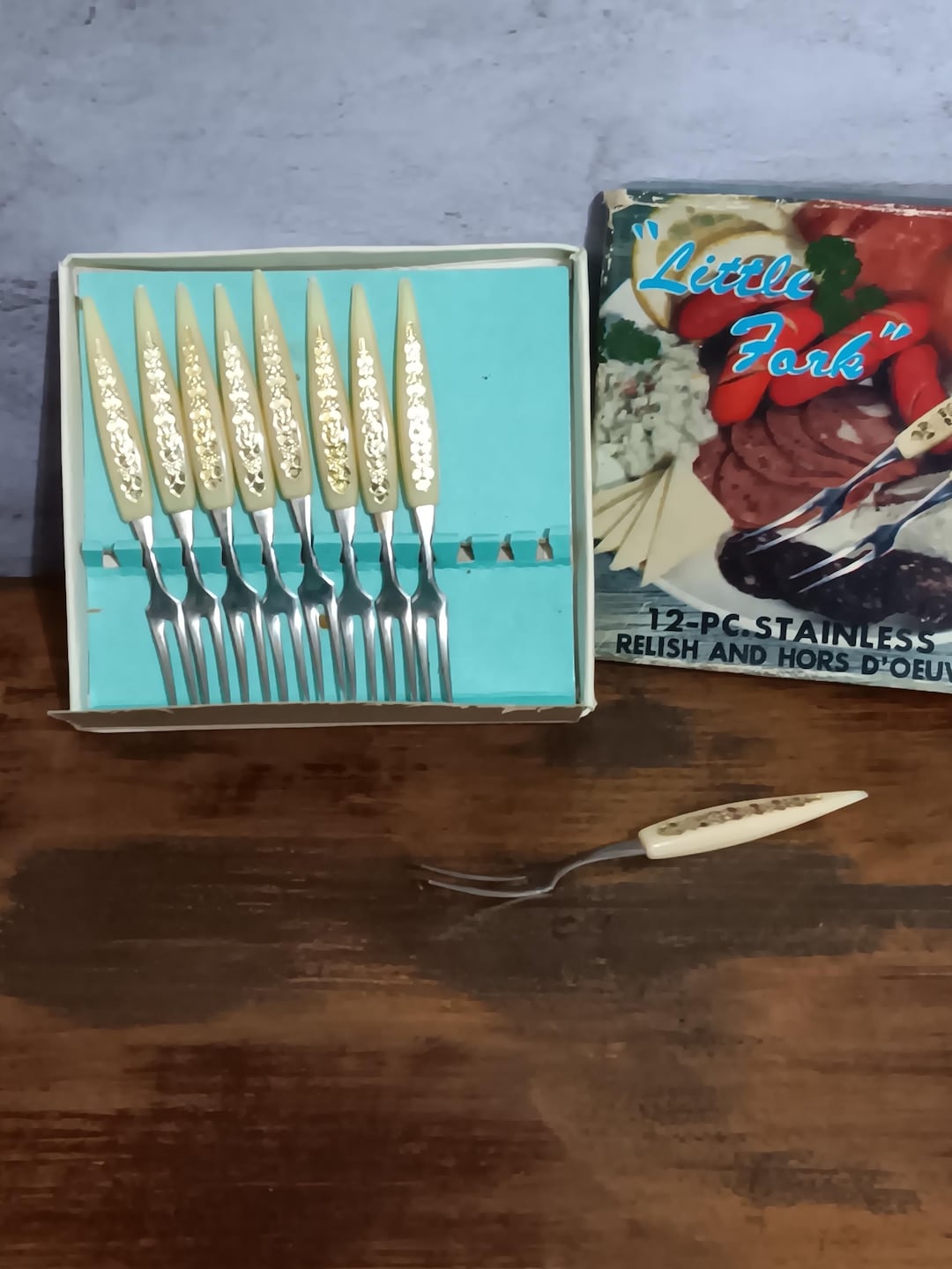 Retro "little Forks" for Relish & Hors D'oeuvres- 9 /12 Vintage Tiny ...