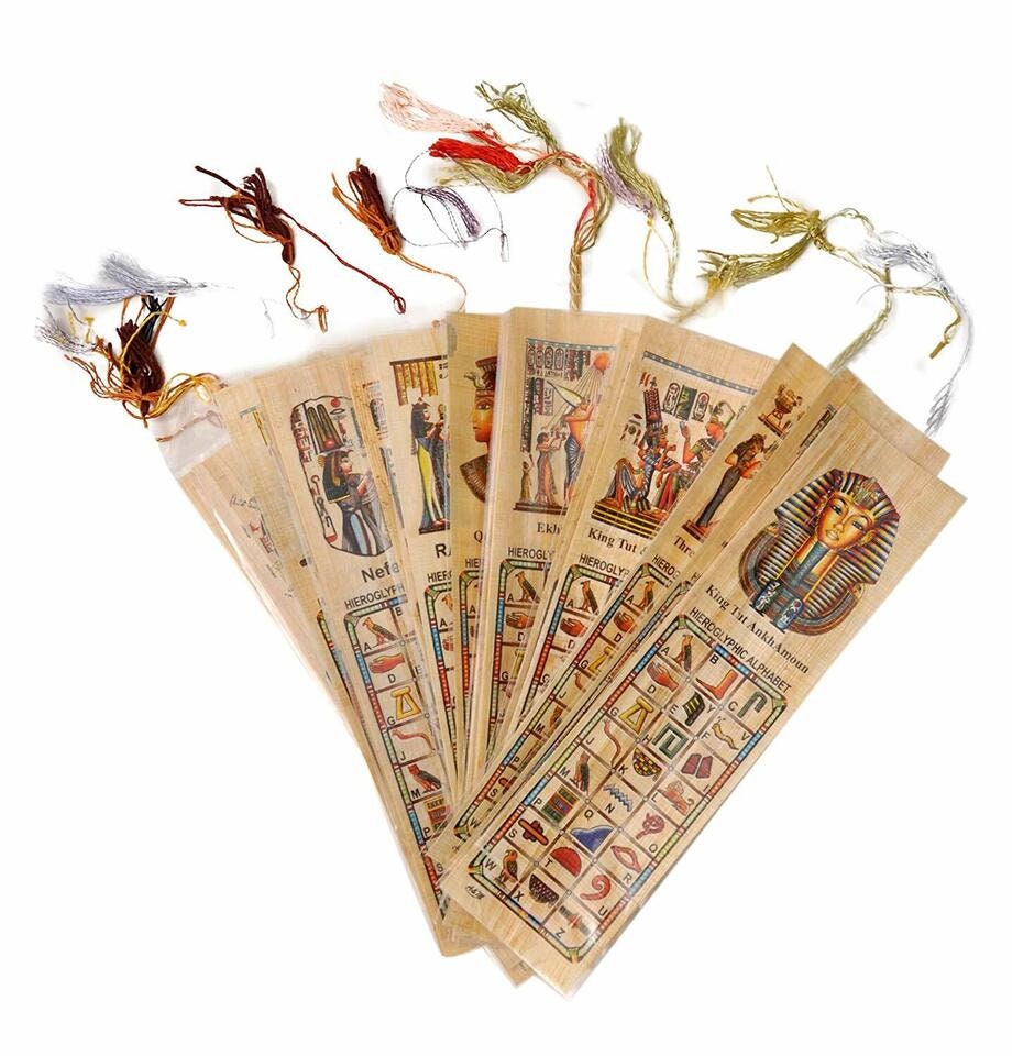 New Assorted Egyptian Papyrus Bookmarks by Kemet Art - Etsy