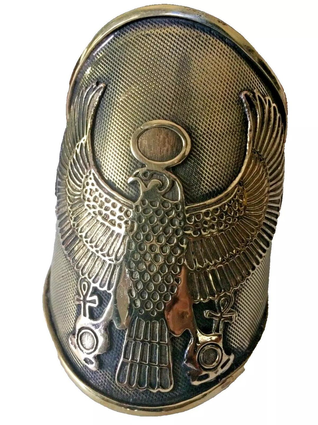 New Unisex Kemet Art Egyptian Bronze Adjustable Bangle (horus & Ankh) 4 ...
