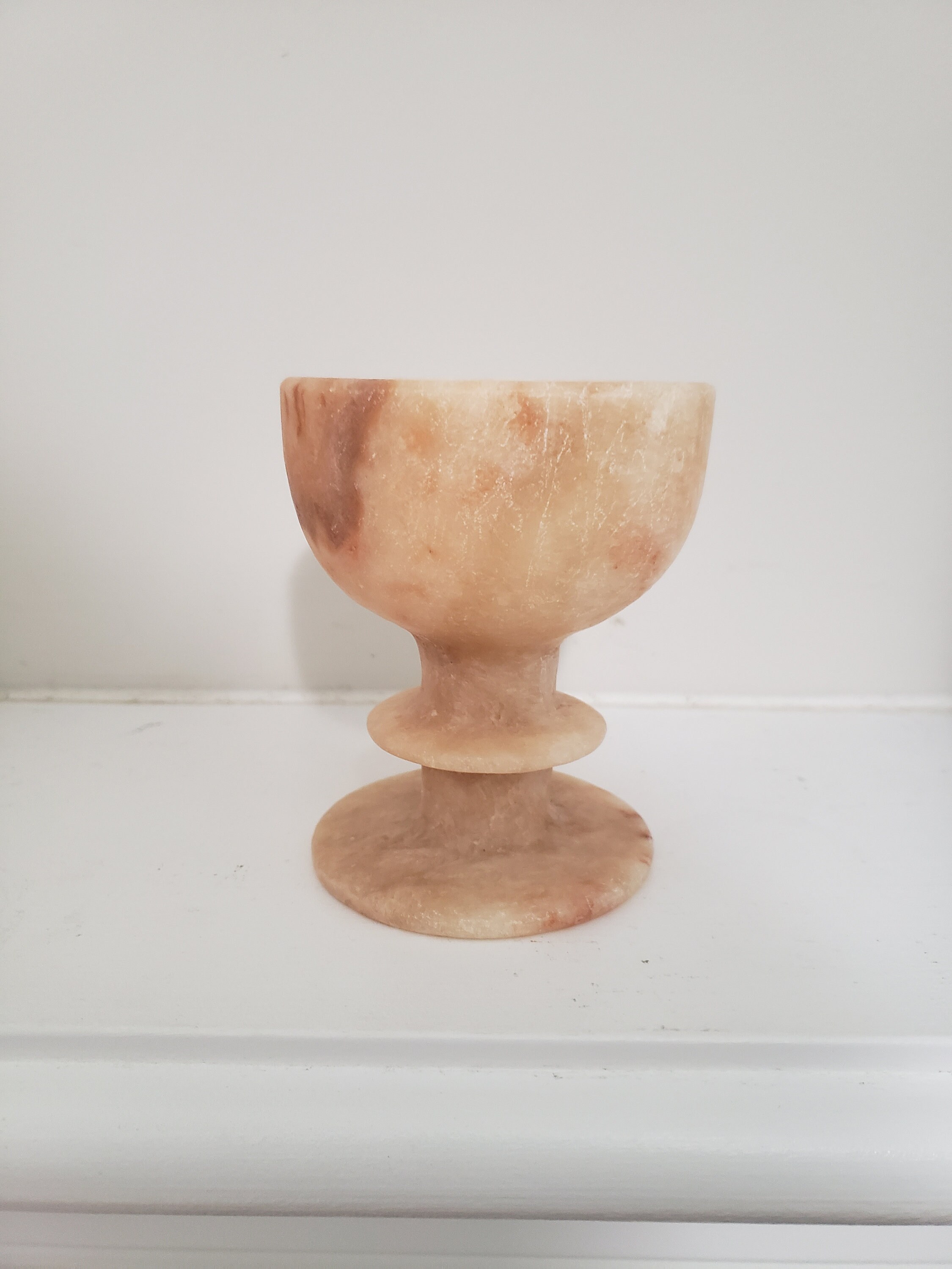 Beautiful Egyptian Museum Replica Hand Carved Alabaster Lotus Cup (10 X ...