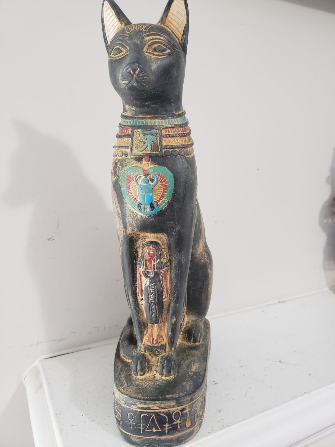 New Egyptian Cat Bastet Statue Museum Replica 12 Inches High X 6 Inches ...