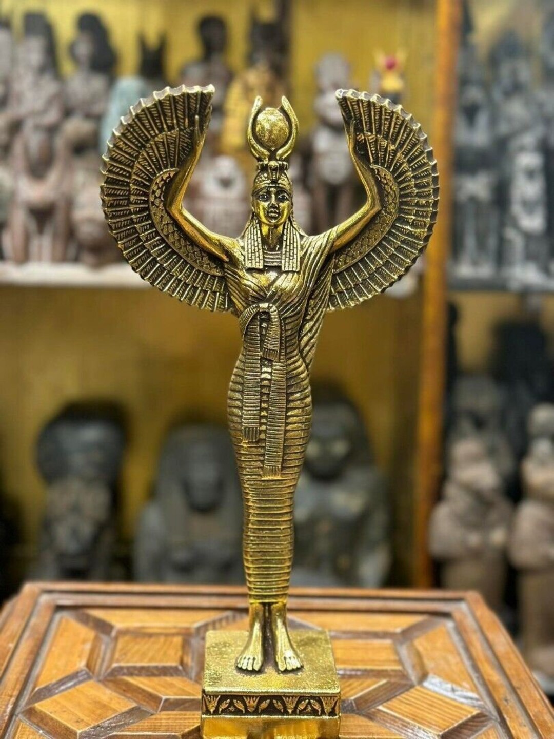 New Handmade Egyptian Maat Statue Gold Leaf - Etsy