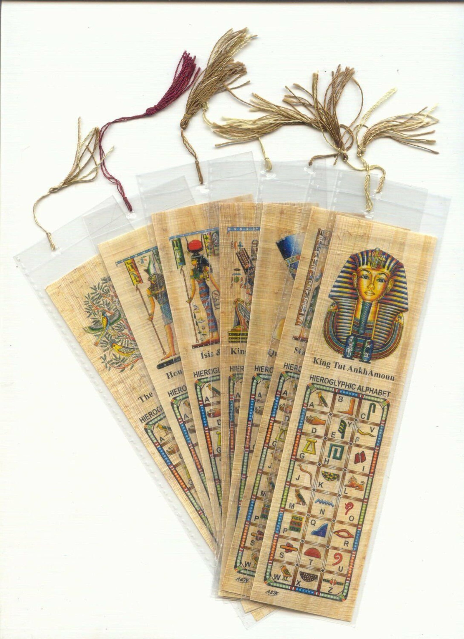 New Assorted Egyptian Papyrus Bookmarks by Kemet Art - Etsy