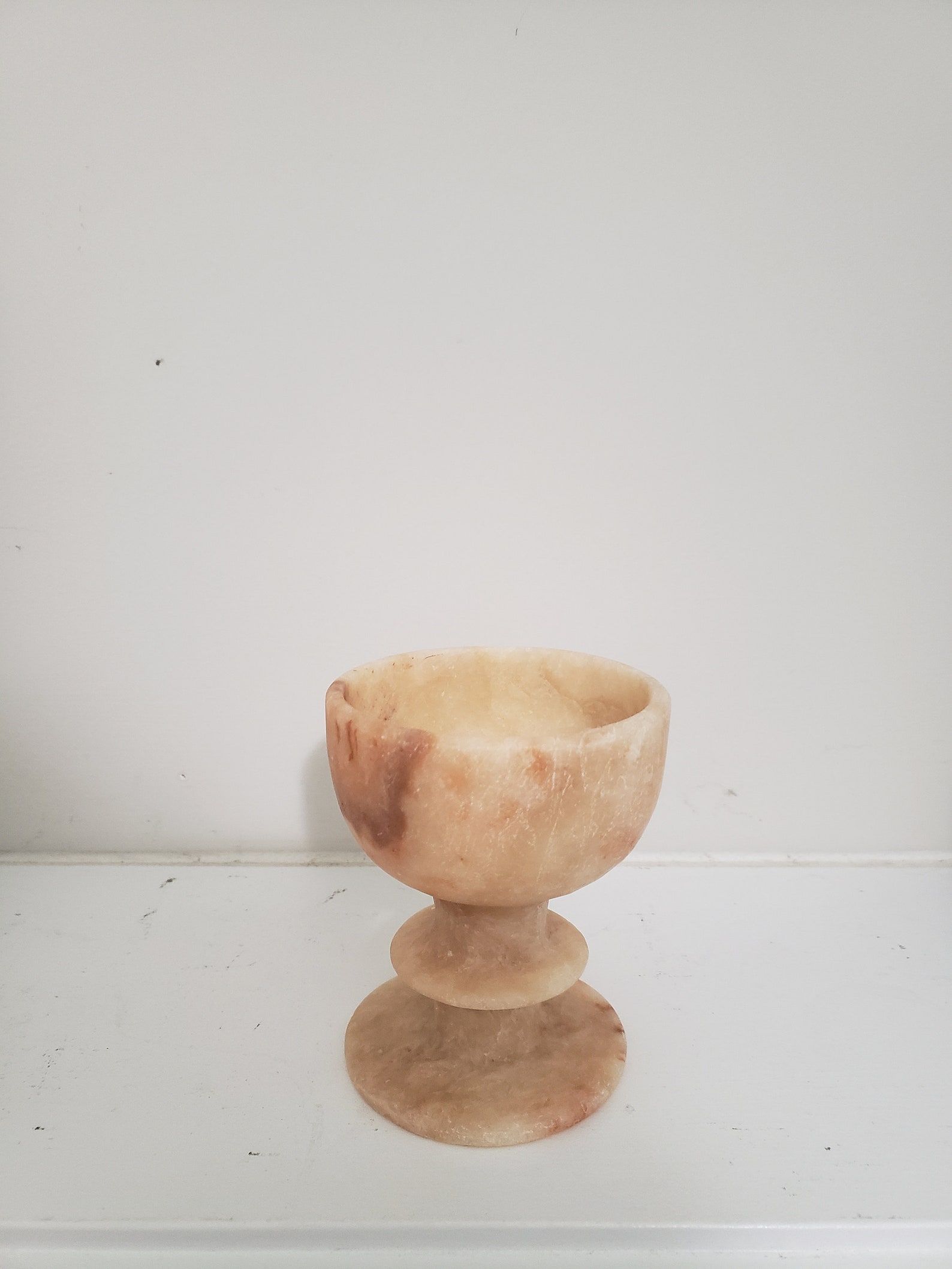 Beautiful Egyptian Museum Replica Hand Carved Alabaster Lotus Cup (10 X ...