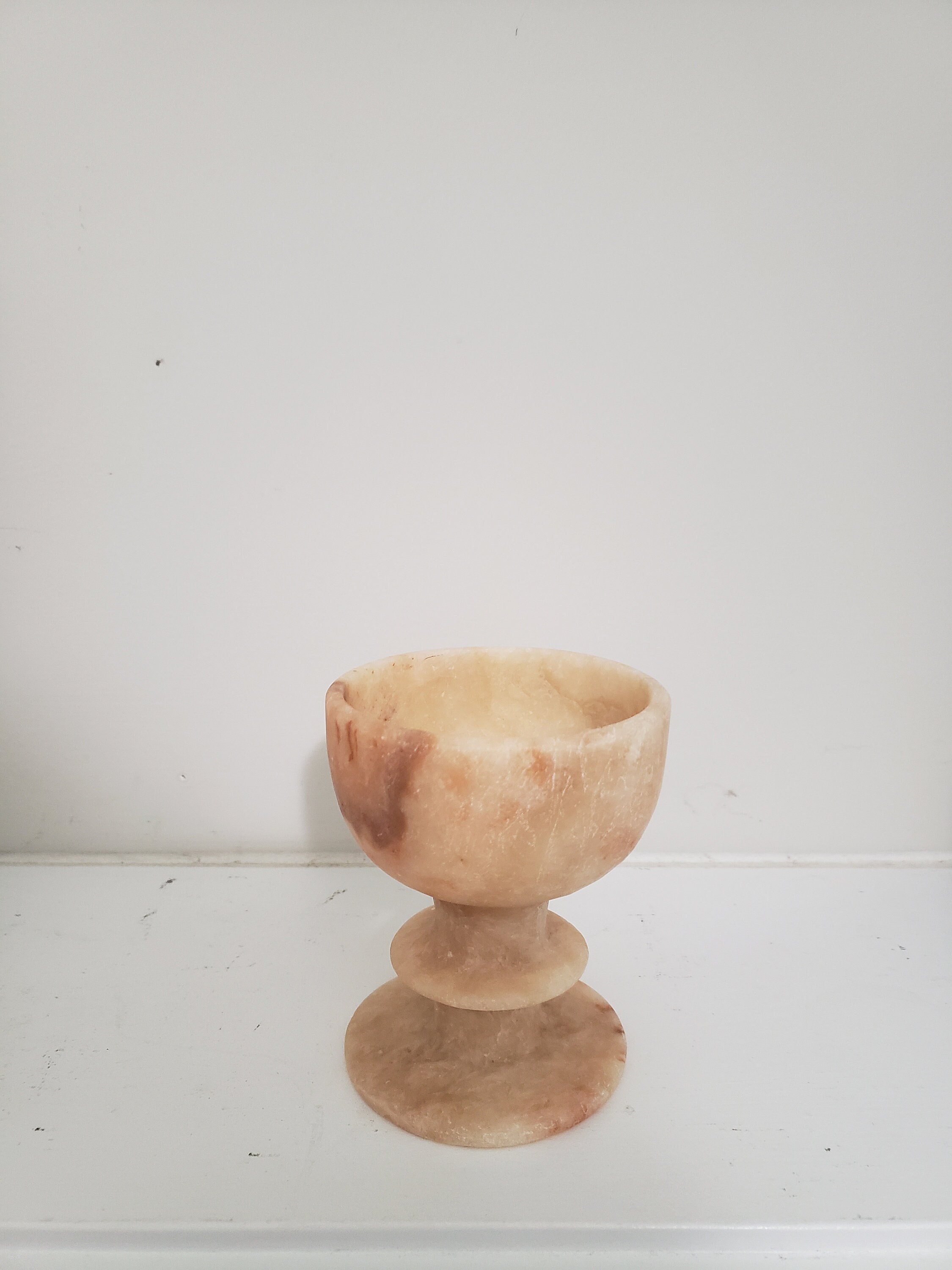 Beautiful Egyptian Museum Replica Hand Carved Alabaster Lotus Cup (10 X ...