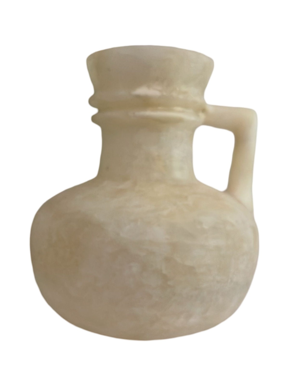 Hand Carved Alabaster Egyptian Museum Replicatranslucent Vase 9 X 8 ...
