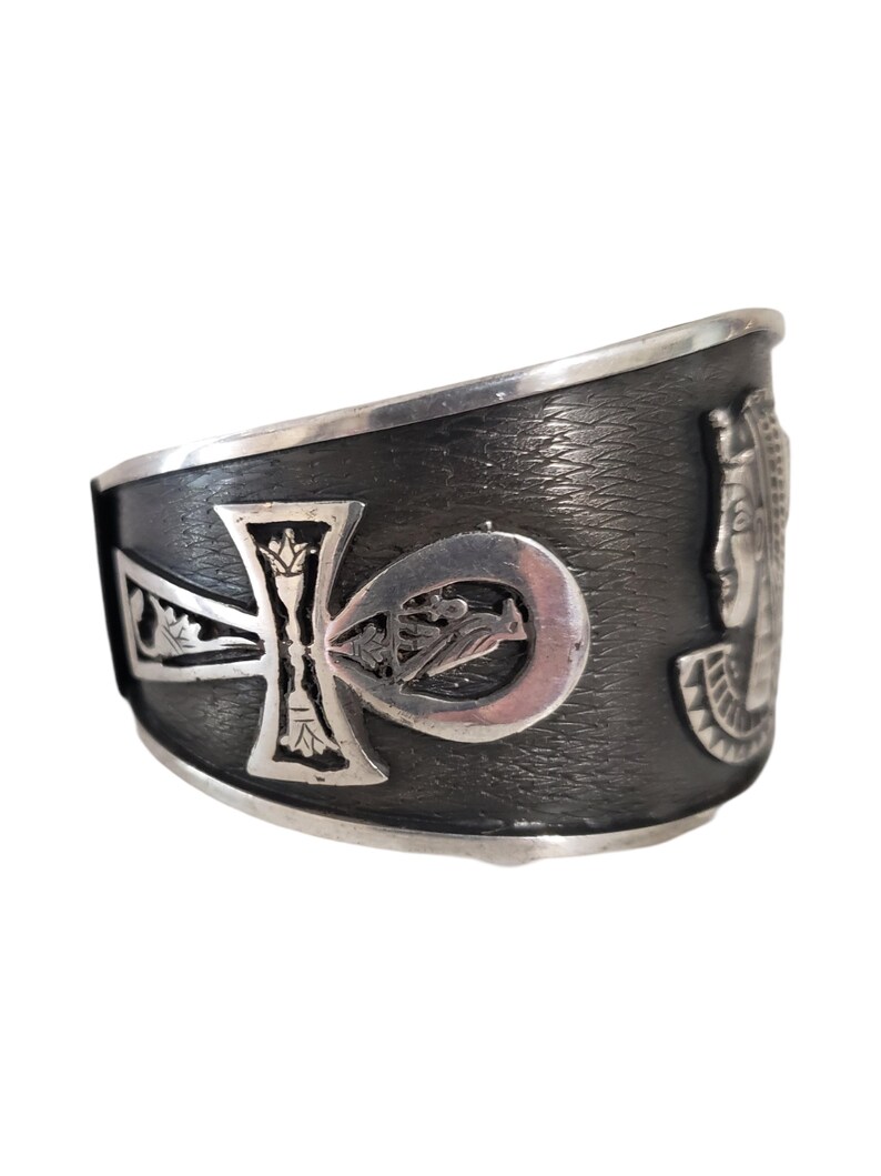 Kemet Art Egyptian Oxidized Sterling Silver 925 Cleopatra Ankh ...