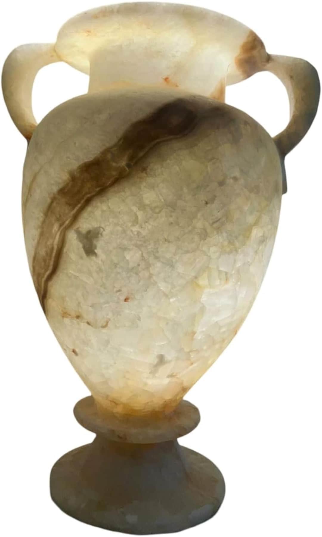 Hand Carved Alabaster Egyptian Museum Replica Vase 14 X 9 - Etsy
