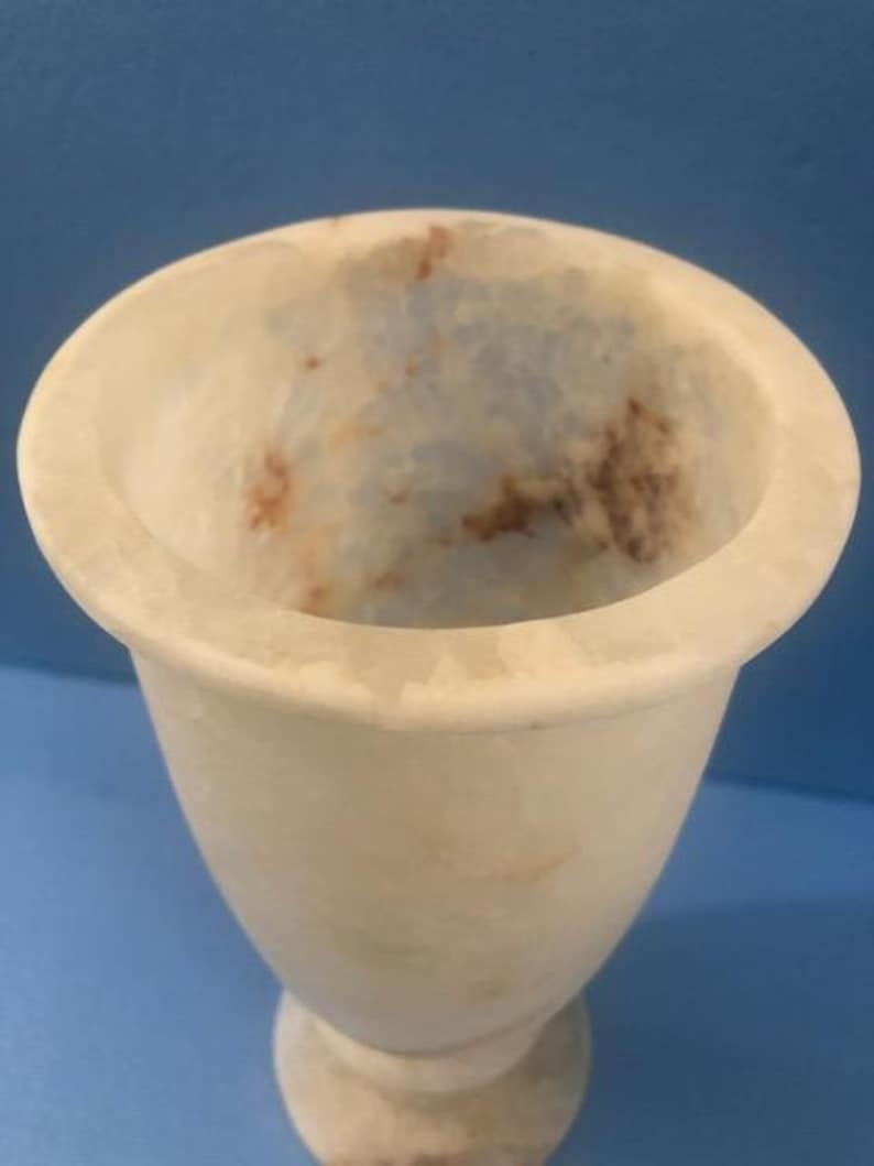 Egyptian Museum Replica Hand Carved Alabaster Cup 10 X 5.5 Inches - Etsy