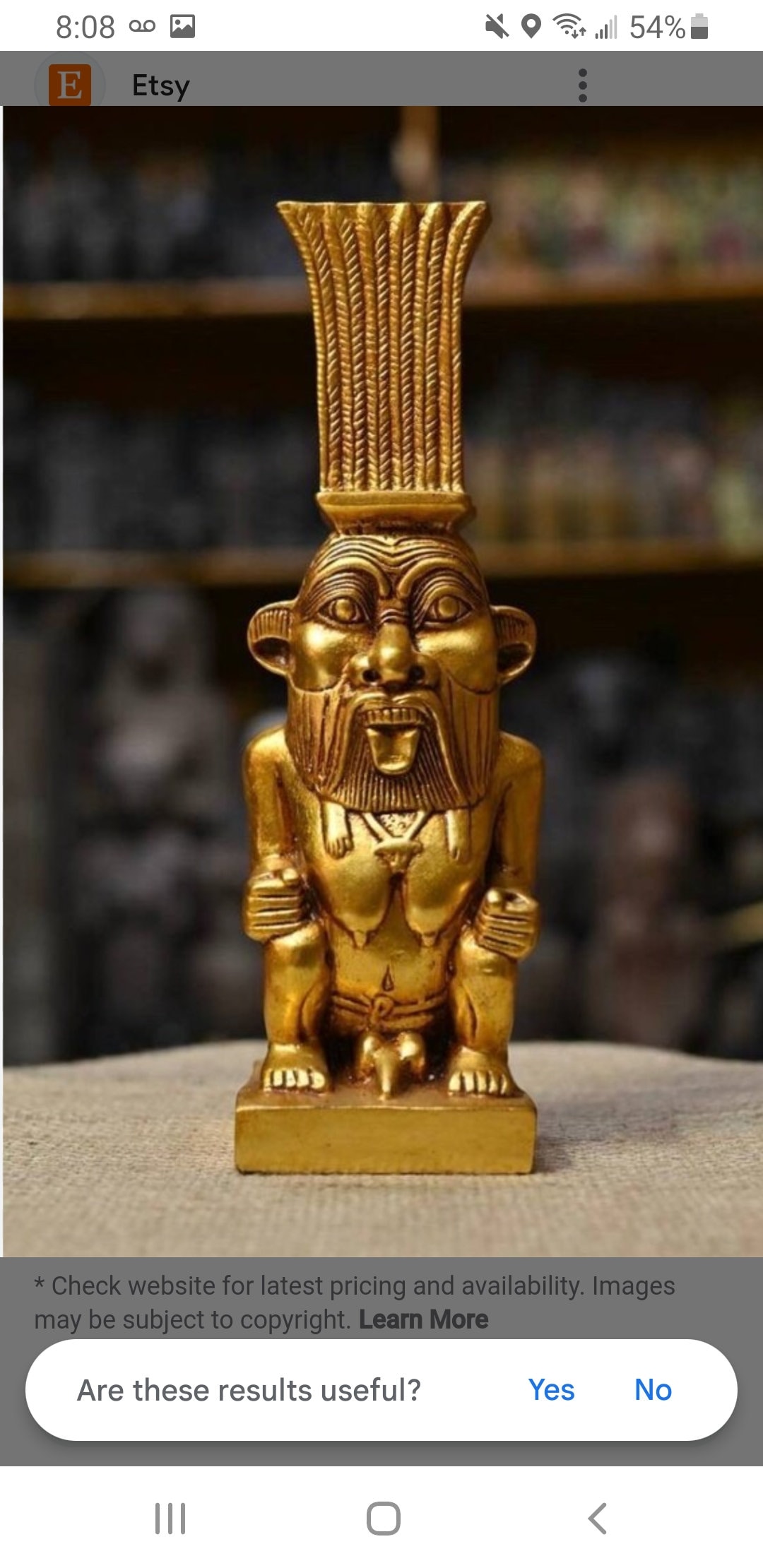 Egyptian God Bes Statue Gold Leaf Museum Replica - Etsy