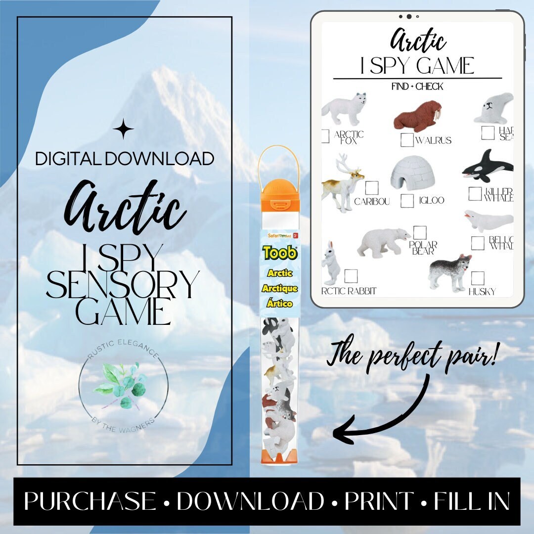 Arctic Animals I Spy Game / Digital Dowload - Etsy