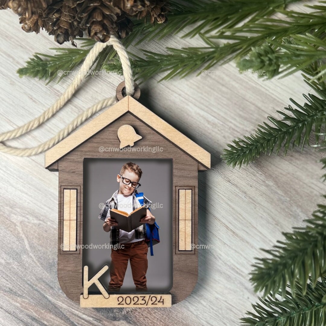 Kids Picture Frame | Kindergarten Frame Personalized Christmas Ornament ...