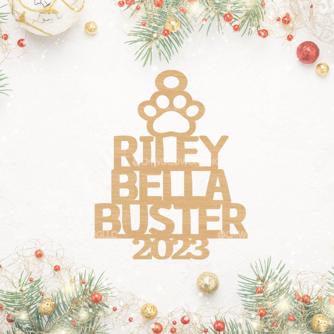 Personalized Family Tree Christmas Ornament, Custom Holiday Decoration ...