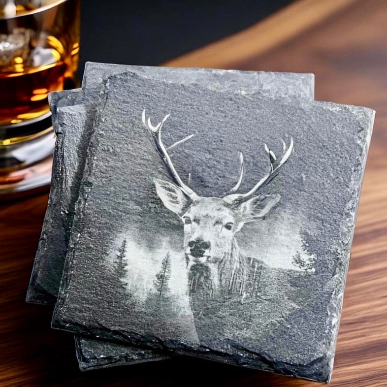 Wildlife Engraved Slate Coasters/ Drink Coasters/ Slate Coaster Set ...