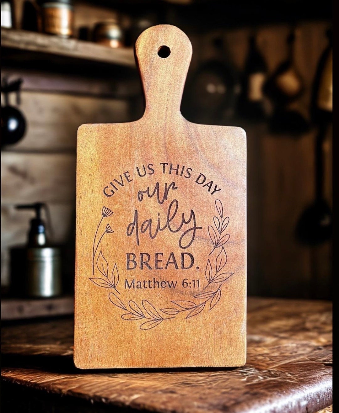 Daily Bread Cutting Board/ Wood Cutting Board/kitchen Gift/rustic ...