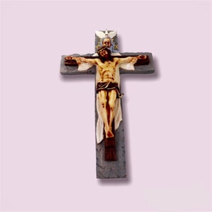 Charcoal Holy Trinity Resin Crucifix - Etsy