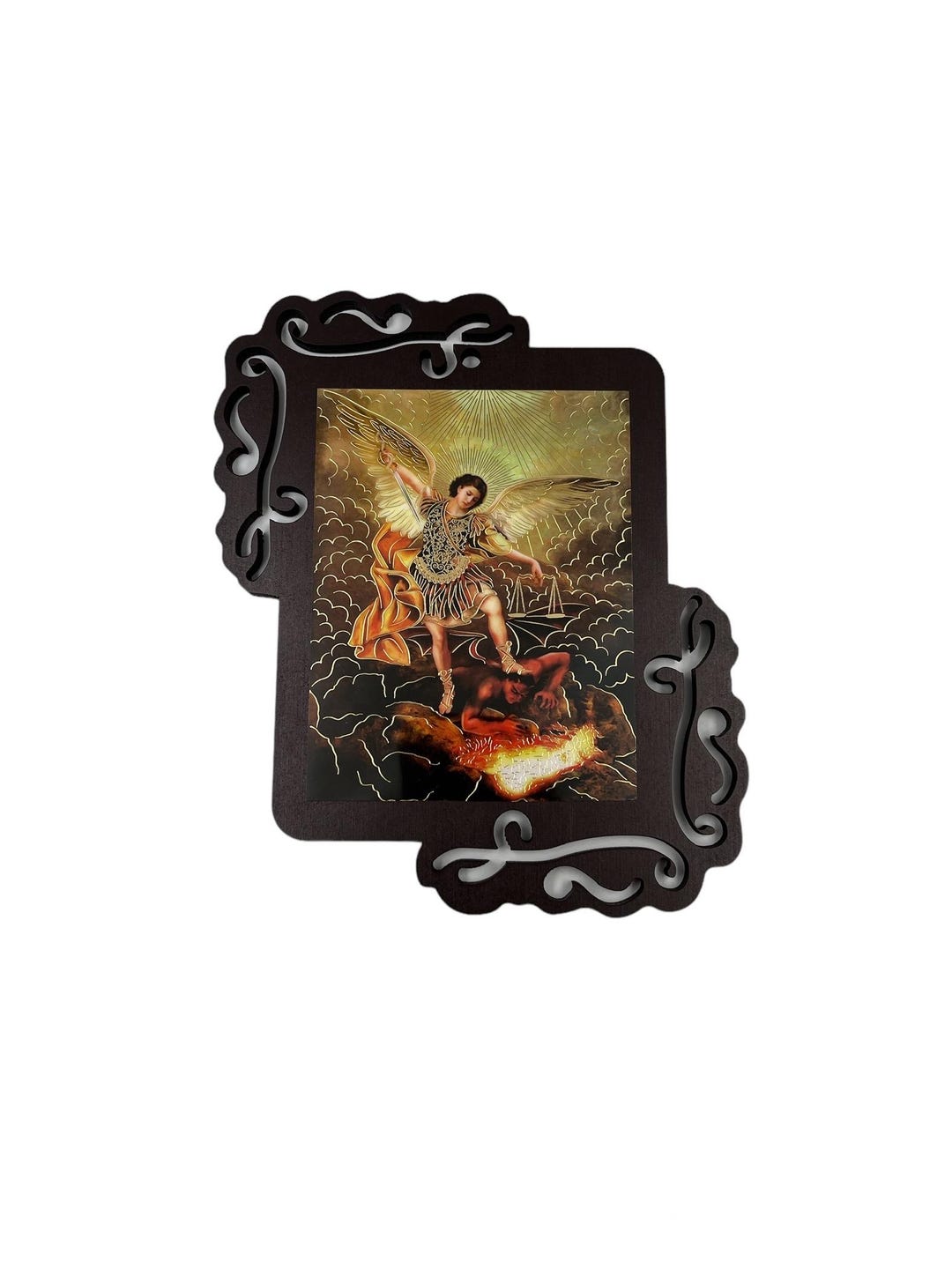 St. Michael the Archangel Defeating Evil Statue | Religious Decor for ...